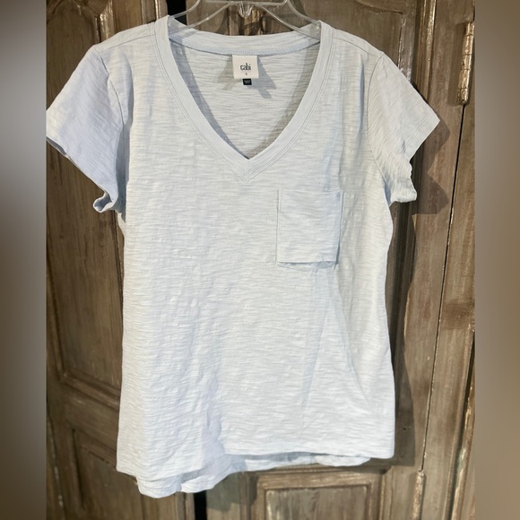 CAbi | Tops | Cabi Light Blue Fold Pocket Tee | Poshmark